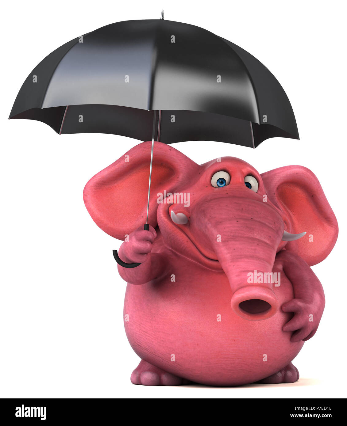 Fun elephant - 3D Illustration Stock Photo - Alamy