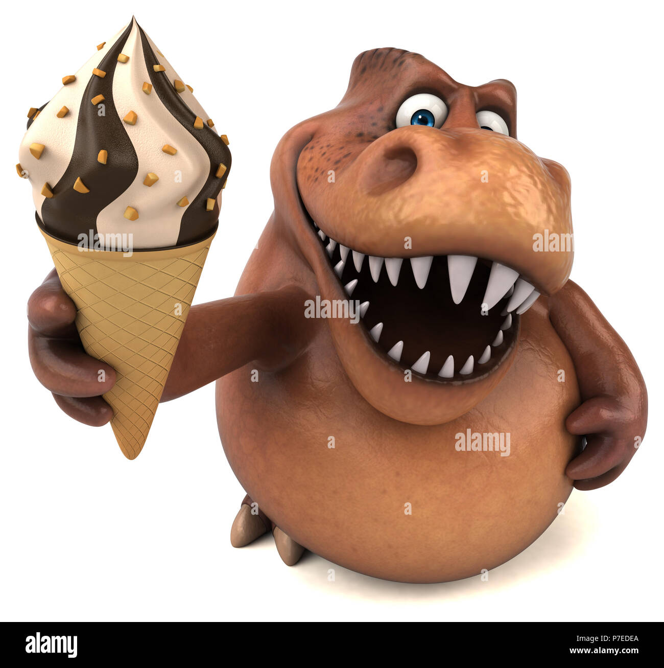 Fun dinosaur - 3D Illustration Stock Photo - Alamy