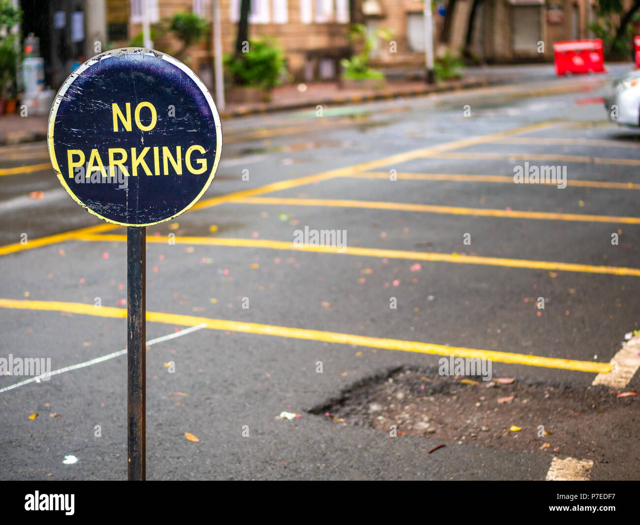 No Parking Road Sign