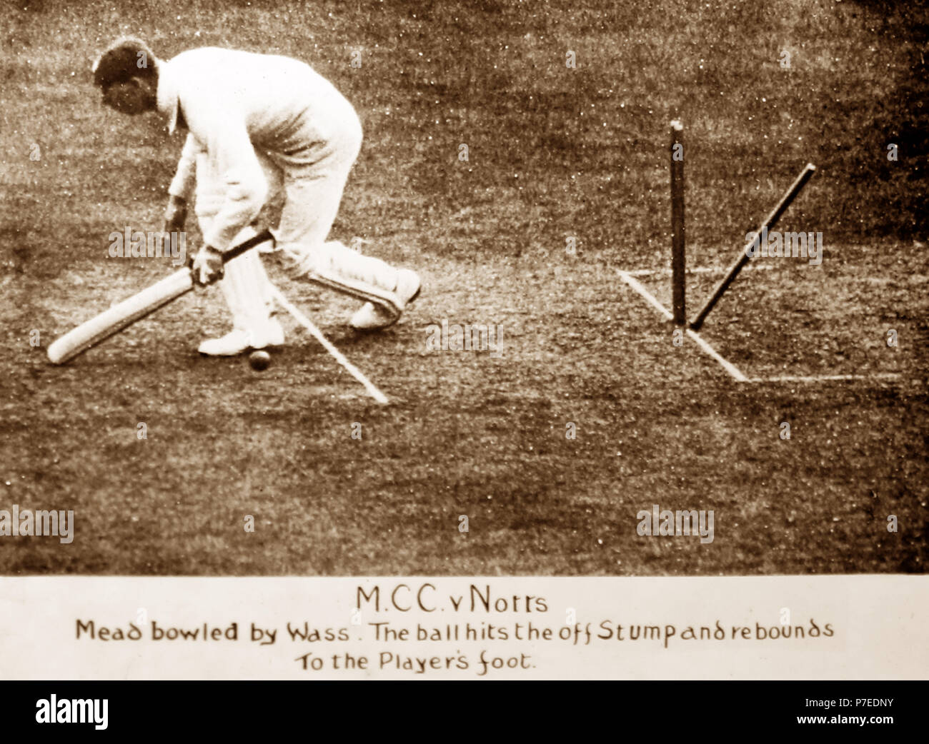 Cricket, MCC v Notts, early 1900s Stock Photo - Alamy