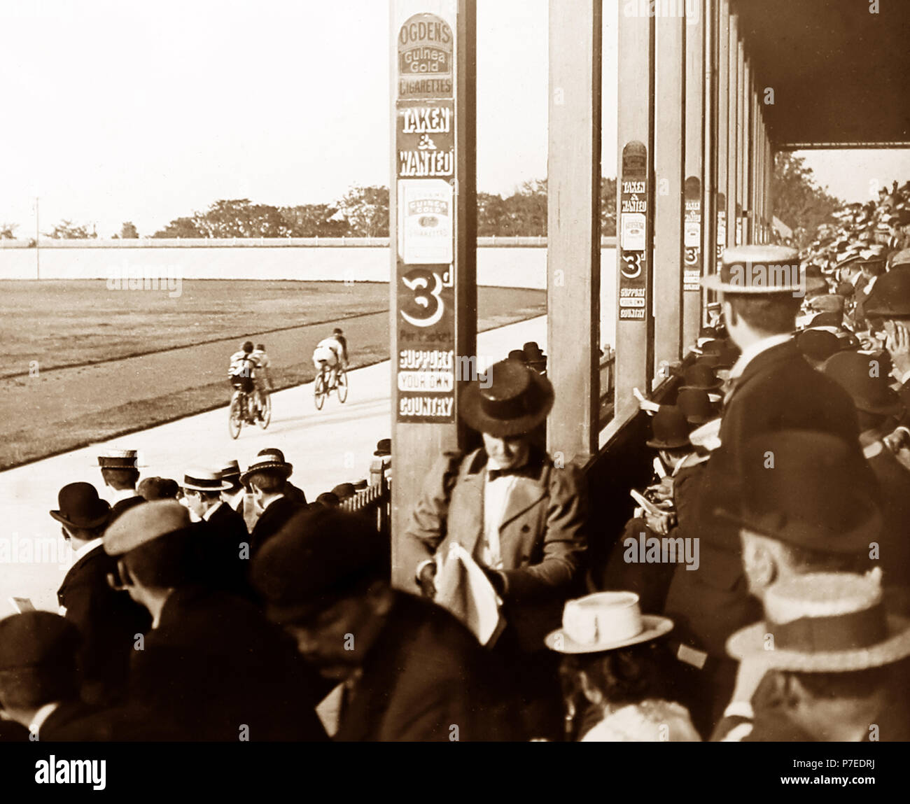 Tandem racing, New Brighton, early 1900s Stock Photo - Alamy