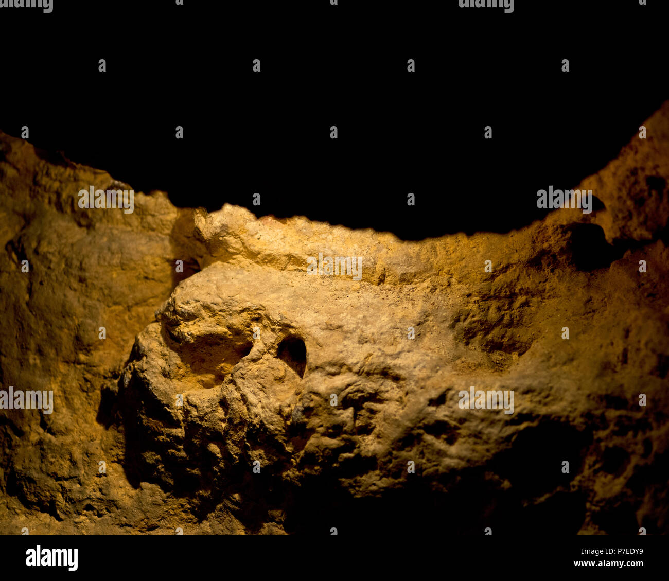 Sheets of flowstone covering the walls of the cave of the Mounds, a ...