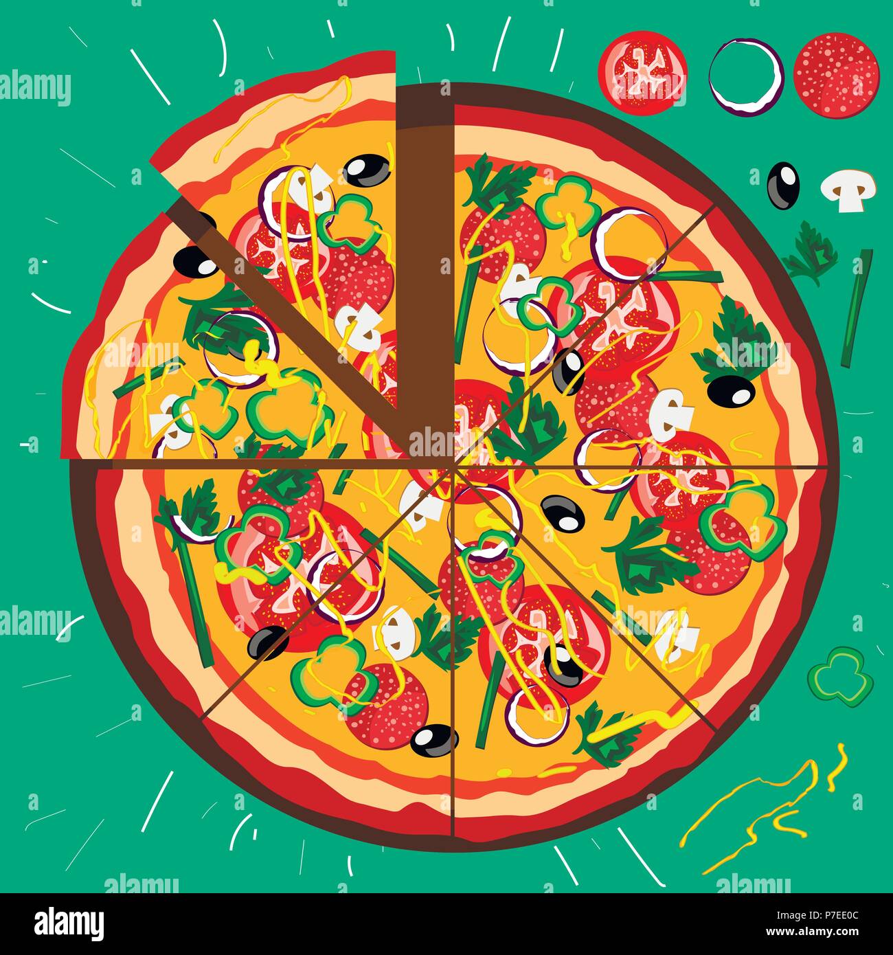 Beautiful fresh vegetables on Stock Vector Images - Alamy