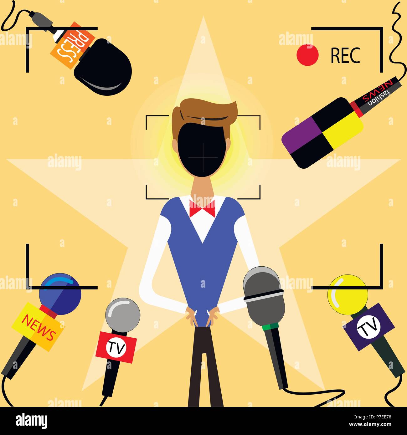 Actor interview Stock Vector Images - Alamy