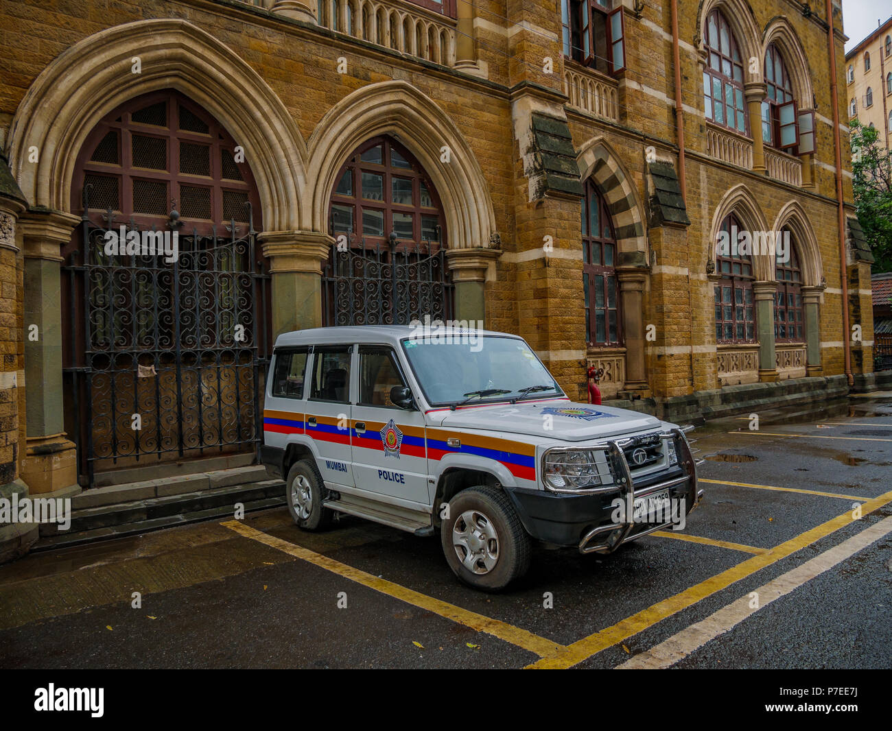 MUMBAI, INDIA - JUNE 24, 2018 : Mumbai police patrol vehicle standing ...