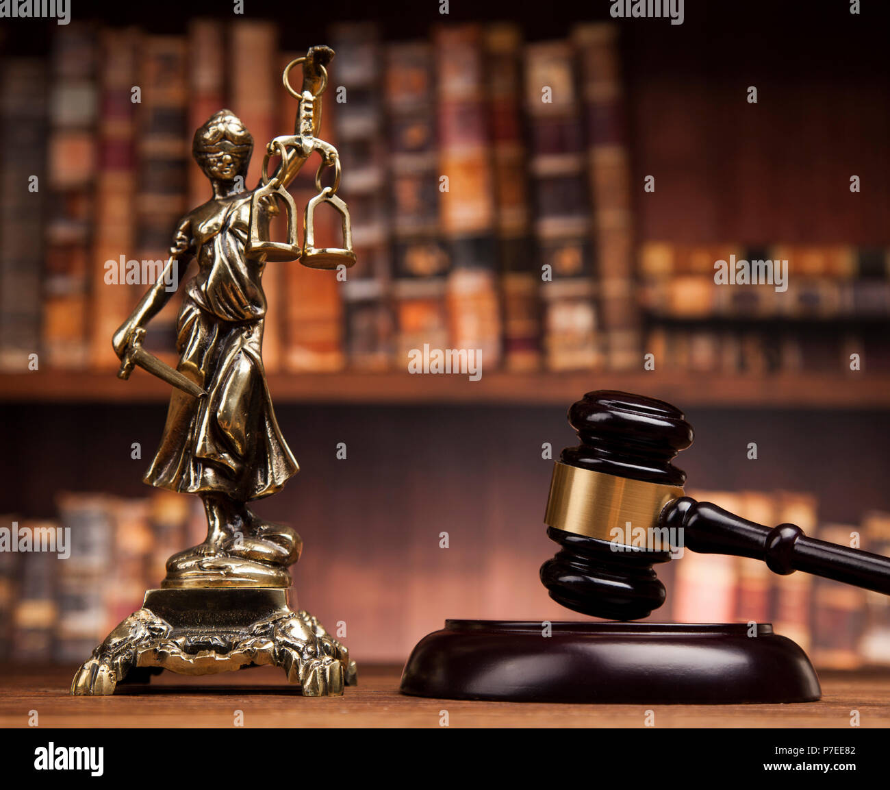 Judge gavel and scales of justice and book background Stock Photo - Alamy