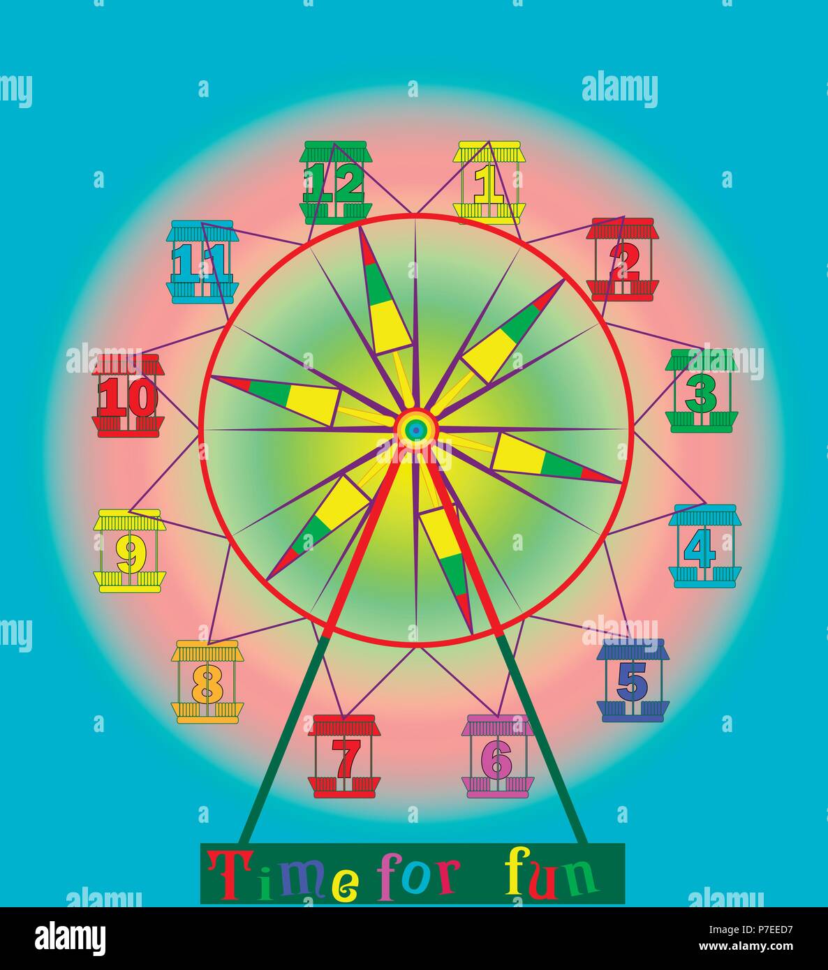 Clock ferris wheel Stock Vector Images - Alamy