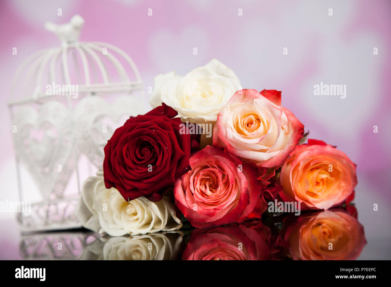 Romantic vintage love background Stock Photo - Alamy