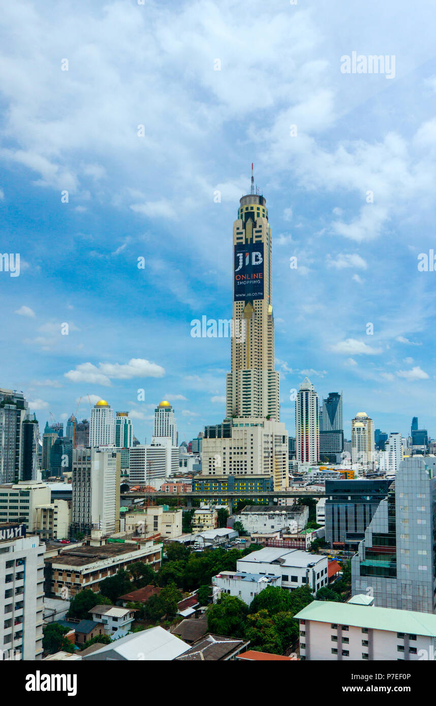 BANGKOK - JULY 21, 2016 : Baiyoke tower with surroundings buildings and ...
