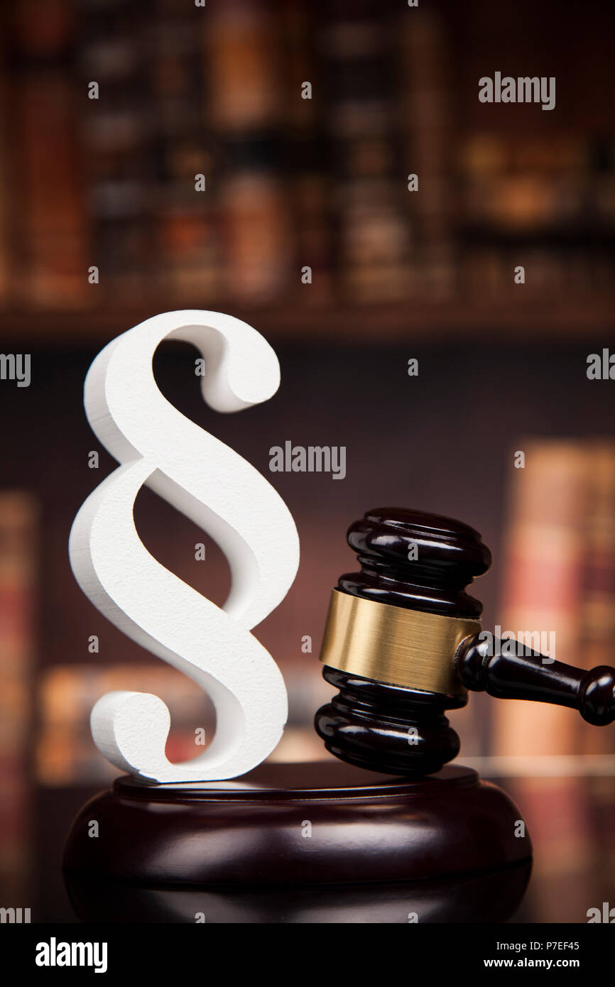 Court gavel,Law theme, mallet of justice, Paragraph, mirror background Stock Photo - Alamy