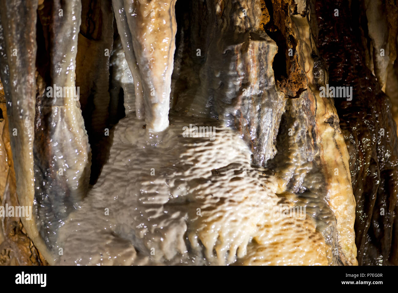 Inside Cave of the Mounds, a natural limestone cave located near Blue ...