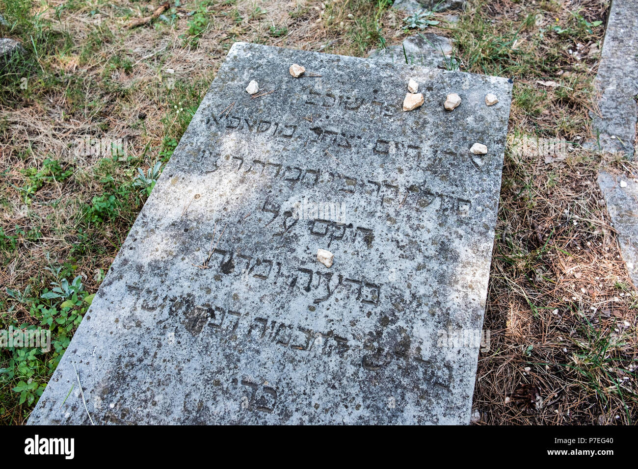 Tombstone in the Jewish cemetery of Split Stock Photo - Alamy