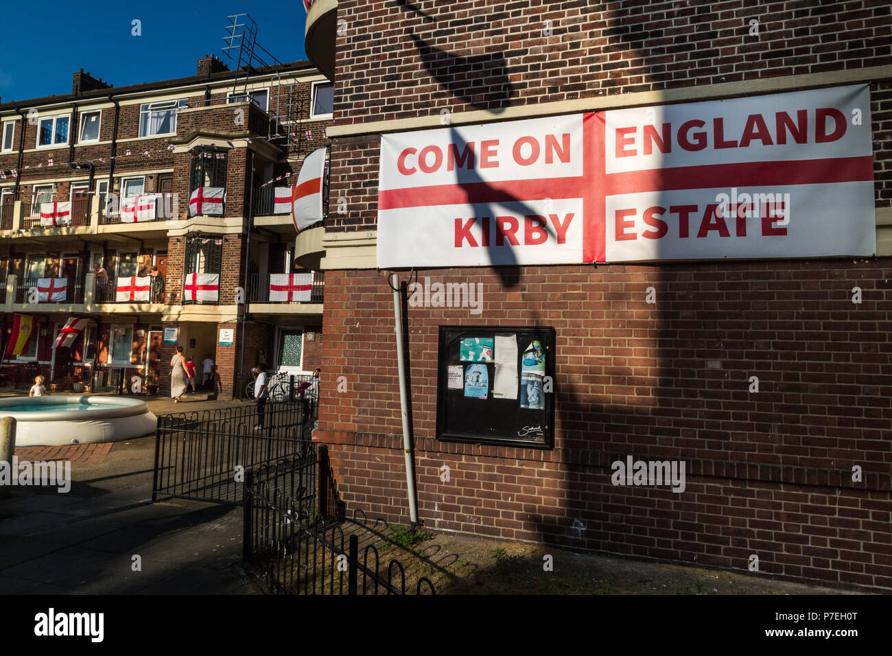 Patriotic residents on the Kirby Estate in Bermondsey celebrate FIFA ... Patriotic residents on the Kirby Estate in Bermondsey celebrate FIFA ...