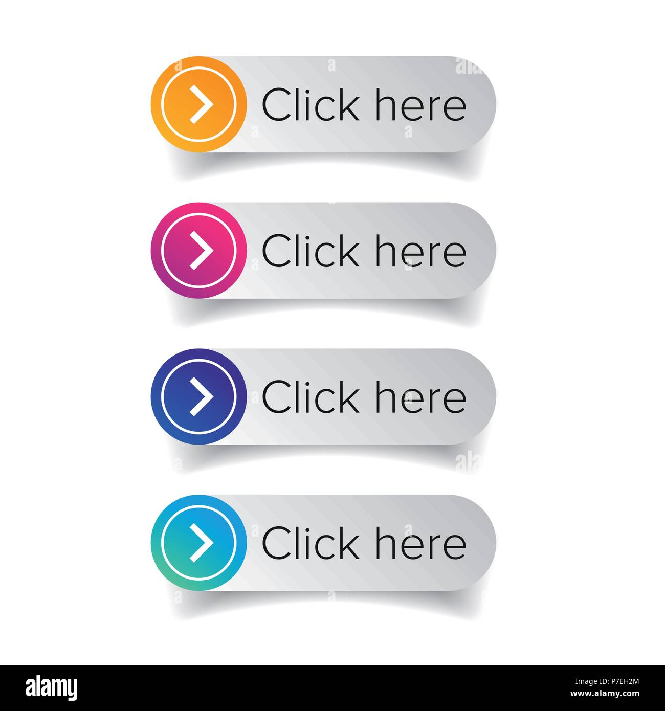Click Here web button set vector Stock Vector Image & Art - Alamy