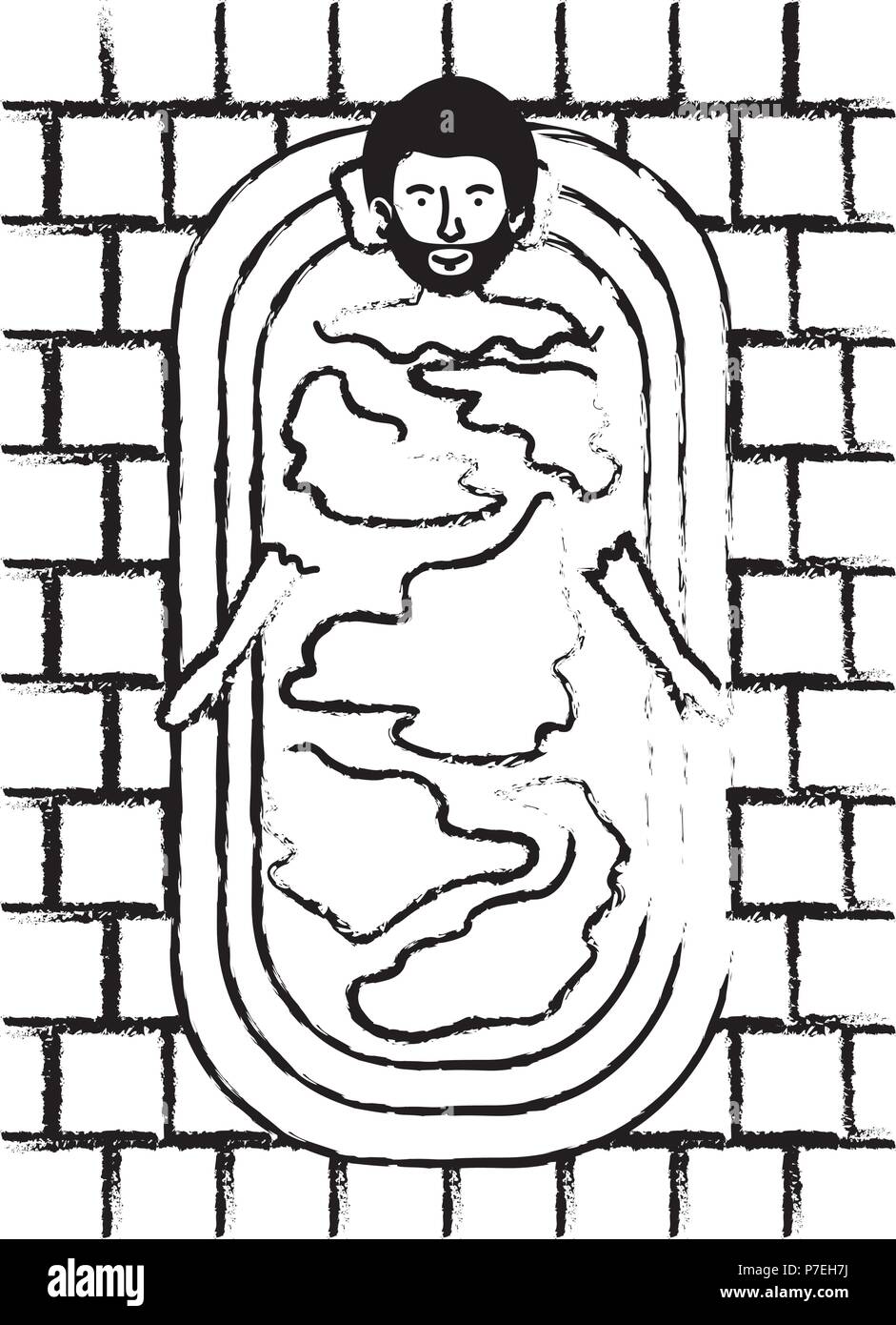 man in the bathtub Stock Vector Image & Art - Alamy