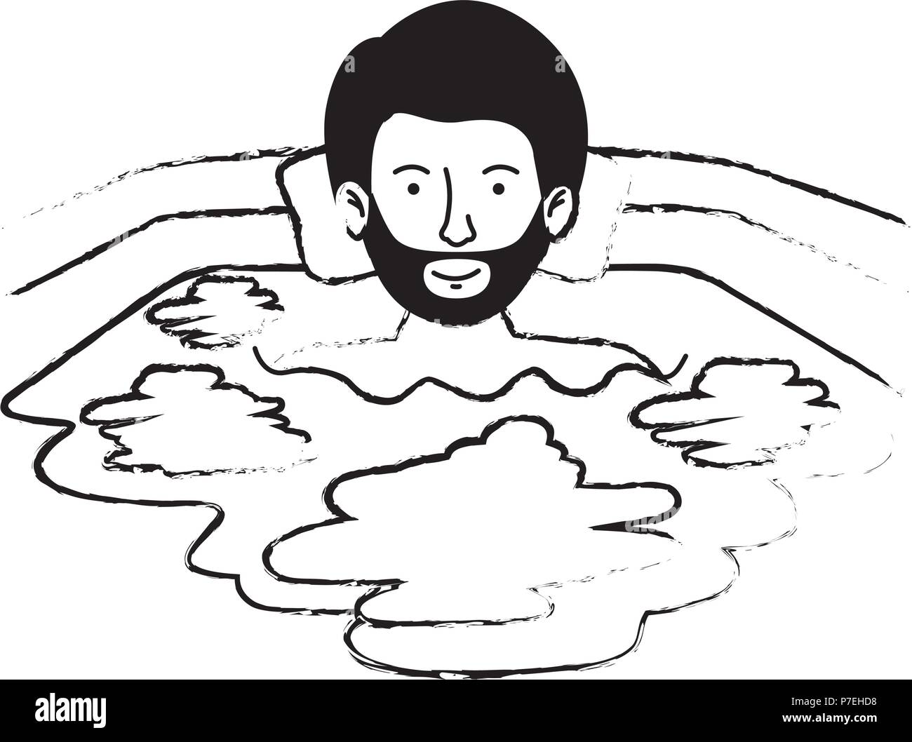 man in the bathtub Stock Vector Image & Art - Alamy