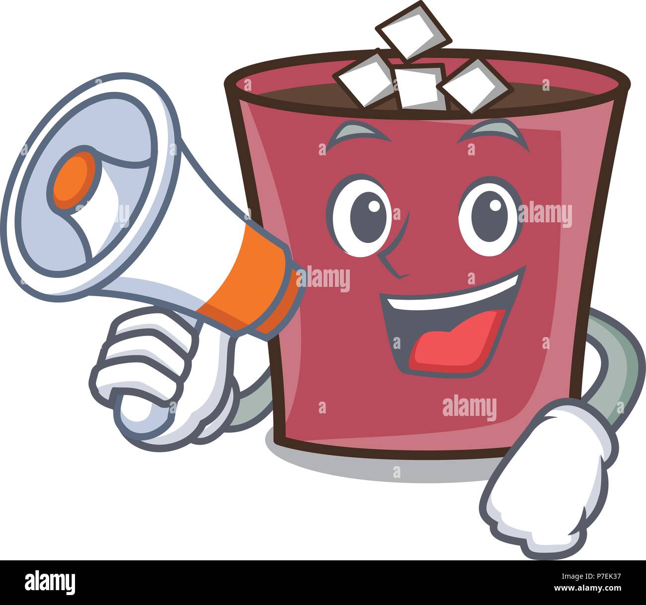 With megaphone hot chocolate character cartoon Stock Vector Image & Art ...