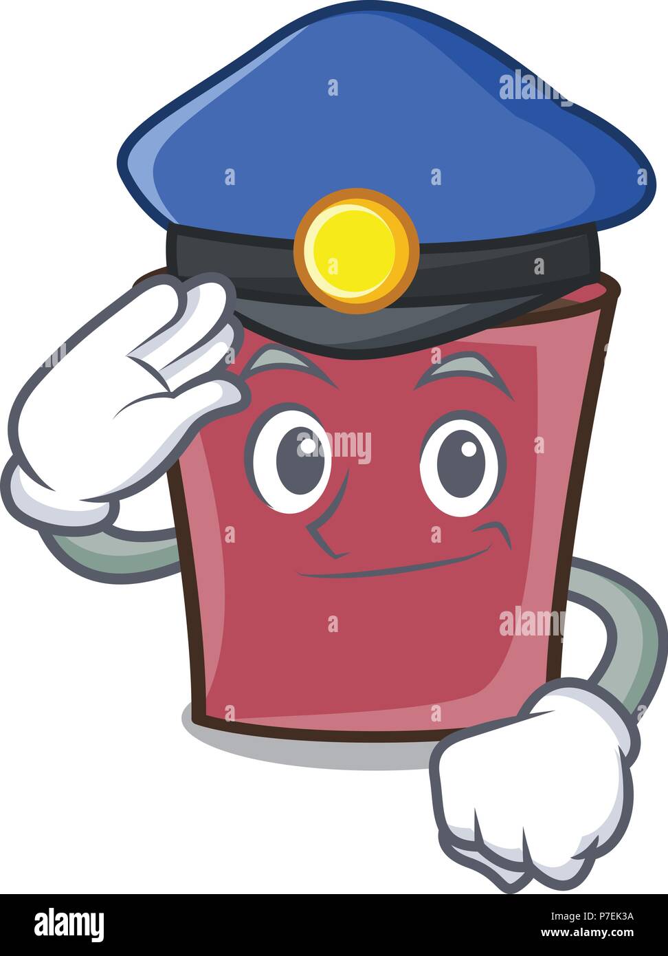 Police hot chocolate character cartoon Stock Vector Image & Art - Alamy
