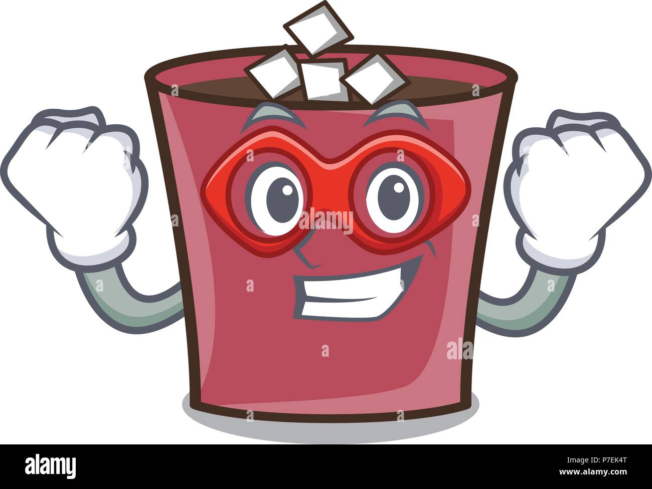Super hero hot chocolate character cartoon Stock Vector Image & Art - Alamy