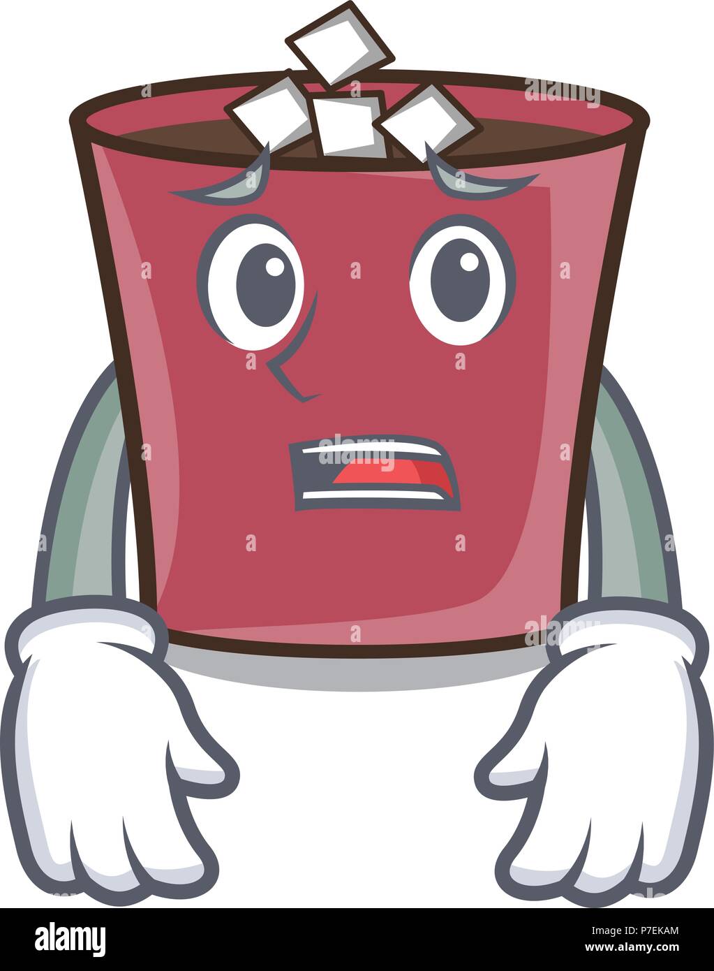 Afraid hot chocolate mascot cartoon Stock Vector Image & Art - Alamy