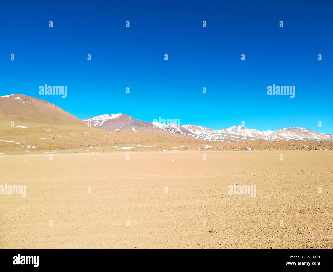 Bolivian mountains landscape,Bolivia. Andean plateau view. Dirt road ...