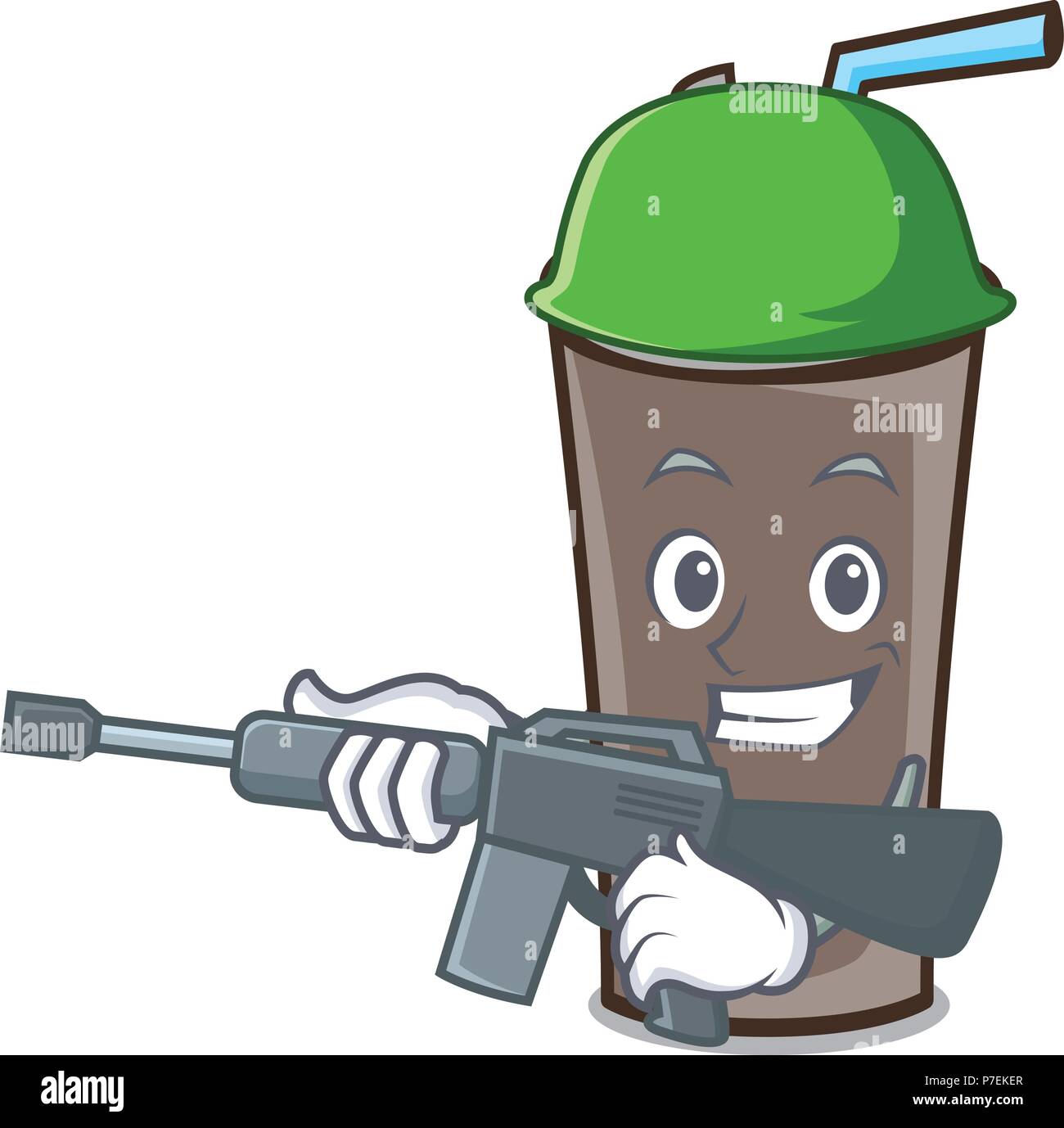 Army ice chocolate character cartoon Stock Vector Image & Art - Alamy