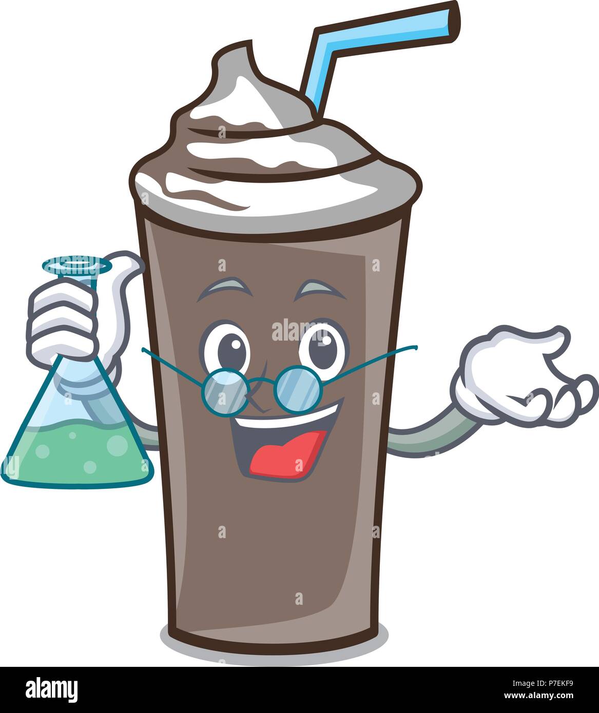 Professor ice chocolate character cartoon Stock Vector Image & Art - Alamy