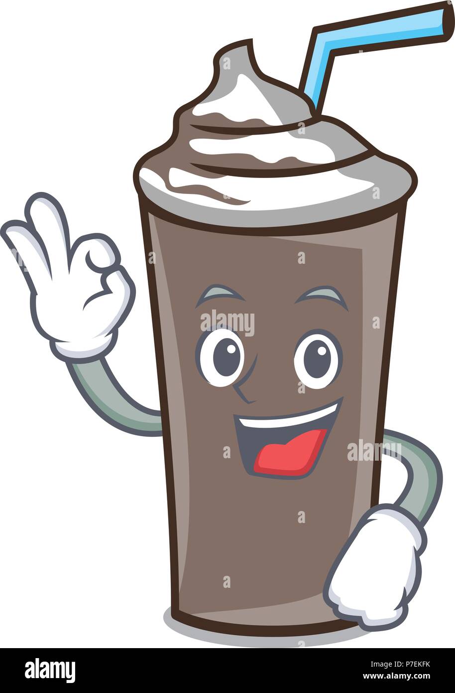 Okay ice chocolate character cartoon Stock Vector Image & Art - Alamy