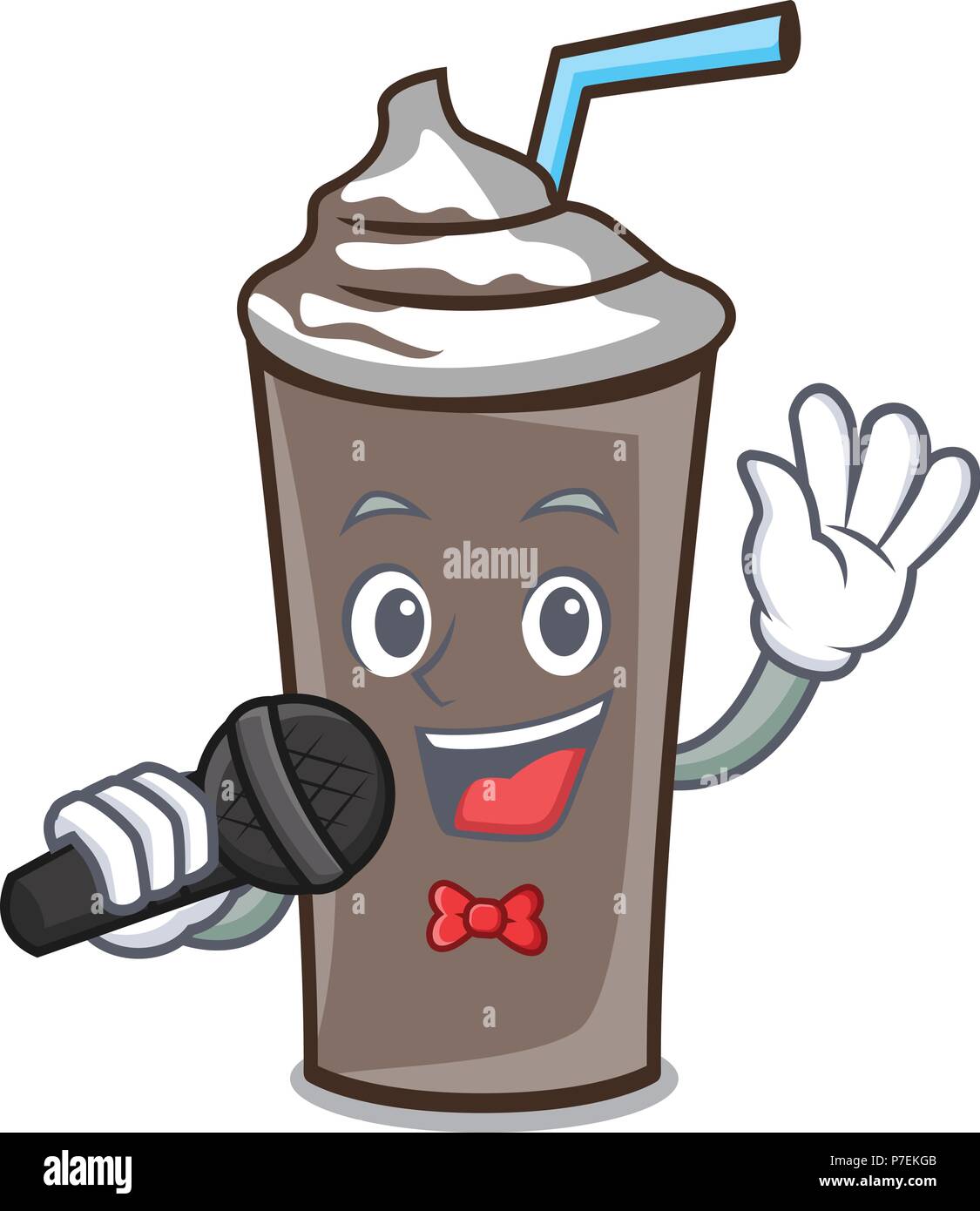 Singing ice chocolate mascot cartoon Stock Vector Image & Art - Alamy