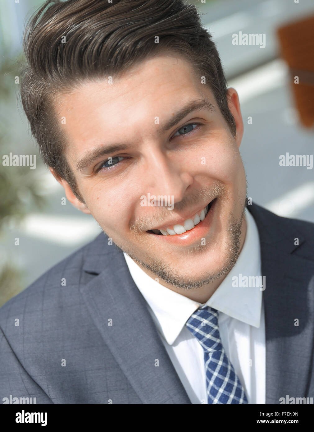 closeup.the face of a successful young man Stock Photo - Alamy