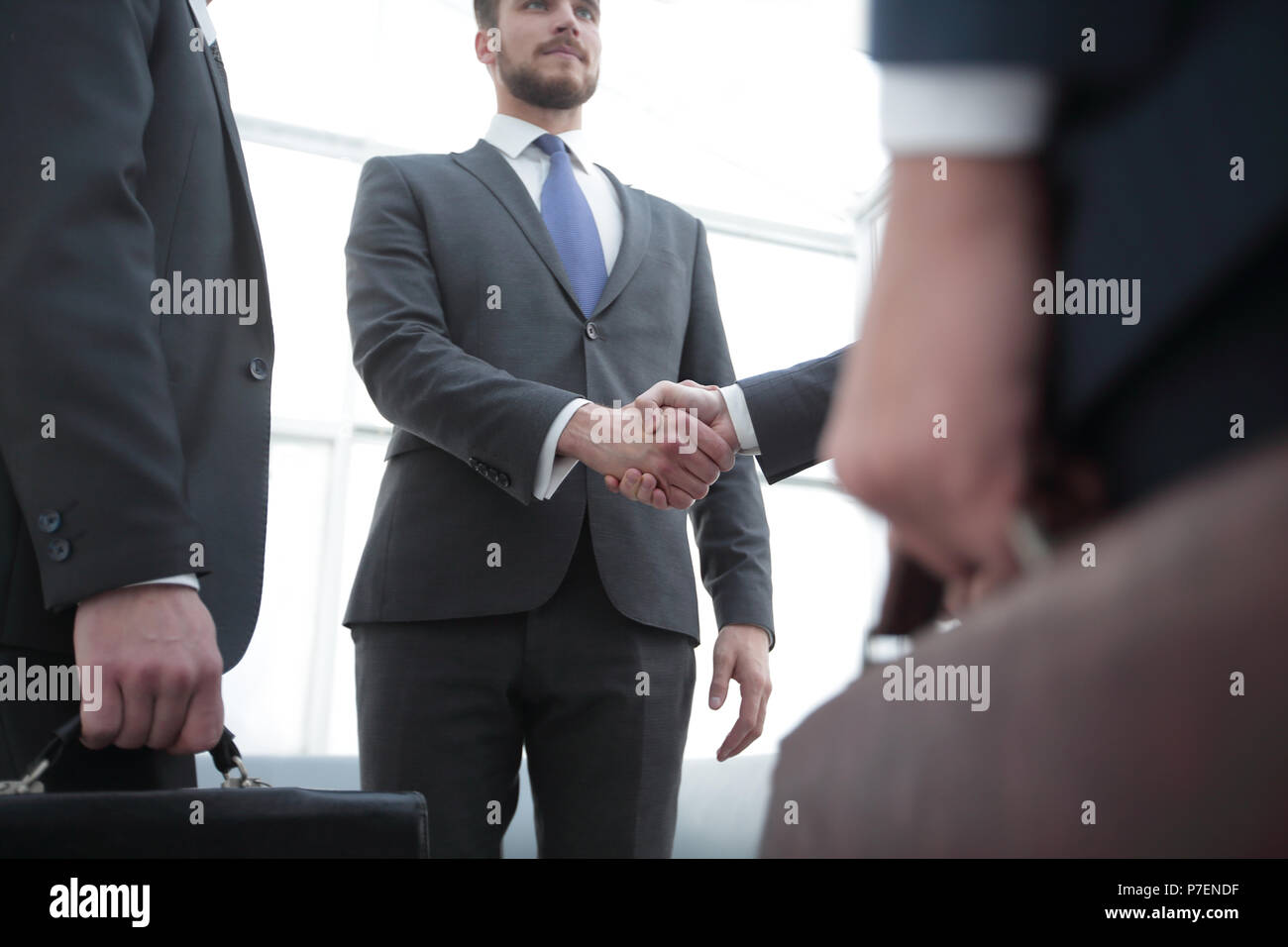 closeup.meeting business partners Stock Photo - Alamy