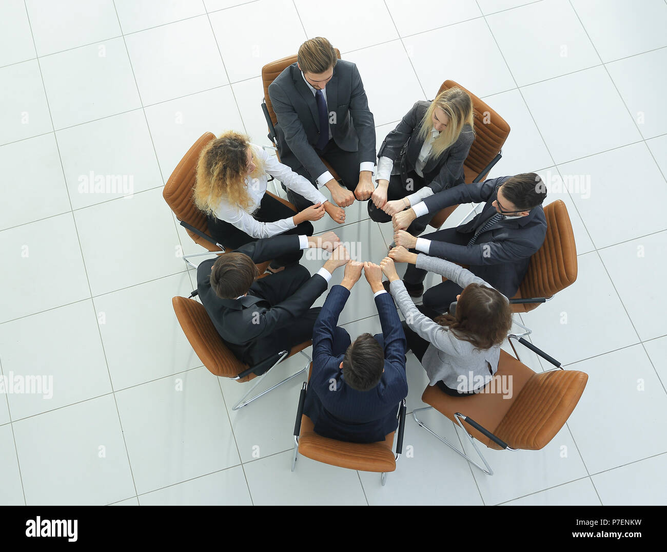 business colleagues showing their unity Stock Photo - Alamy