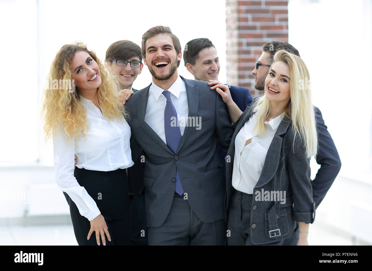 group of happy colleagues Stock Photo - Alamy