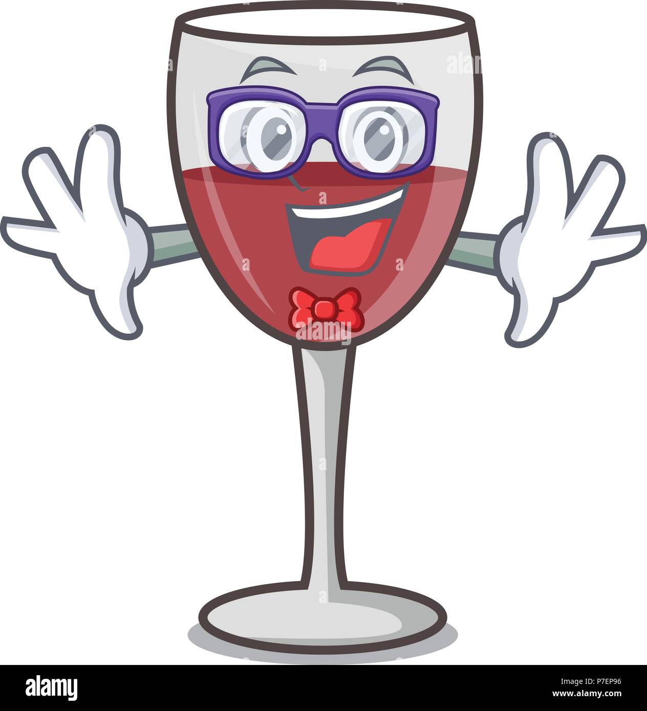 Geek wine character cartoon style Stock Vector Image & Art - Alamy