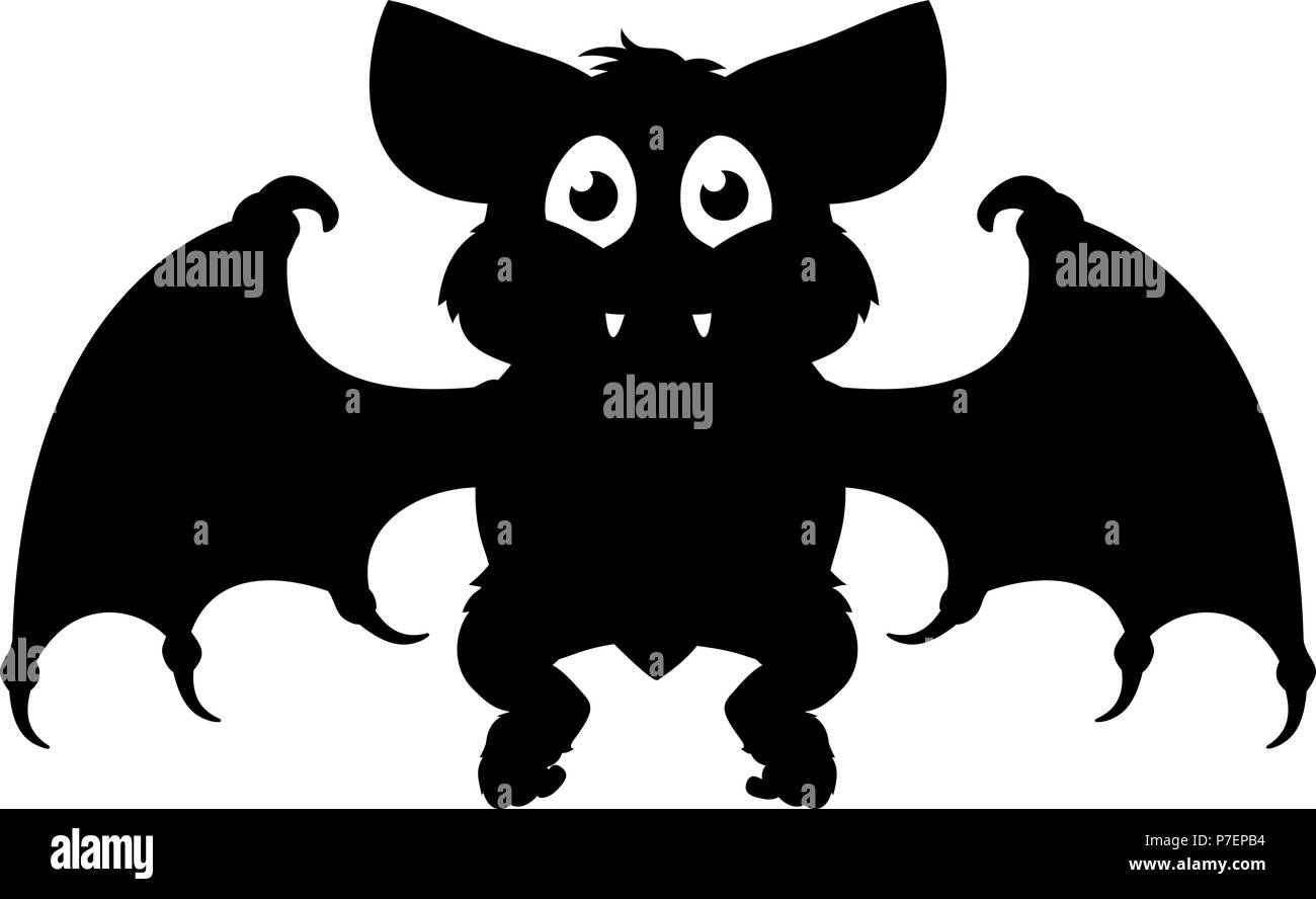 Bat silhouette icon Cut Out Stock Images & Pictures - Alamy