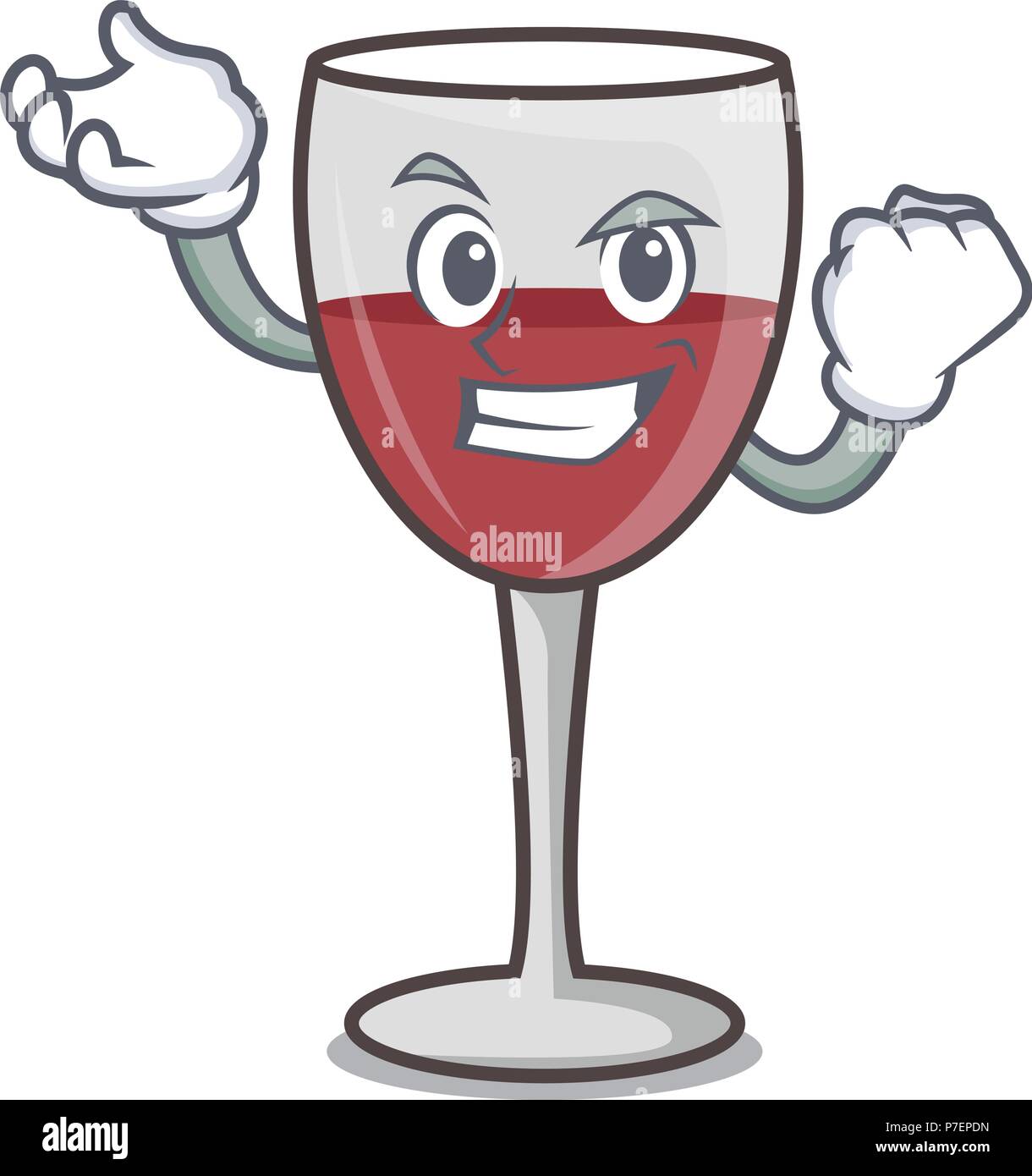 Successful wine character cartoon style Stock Vector Image & Art - Alamy