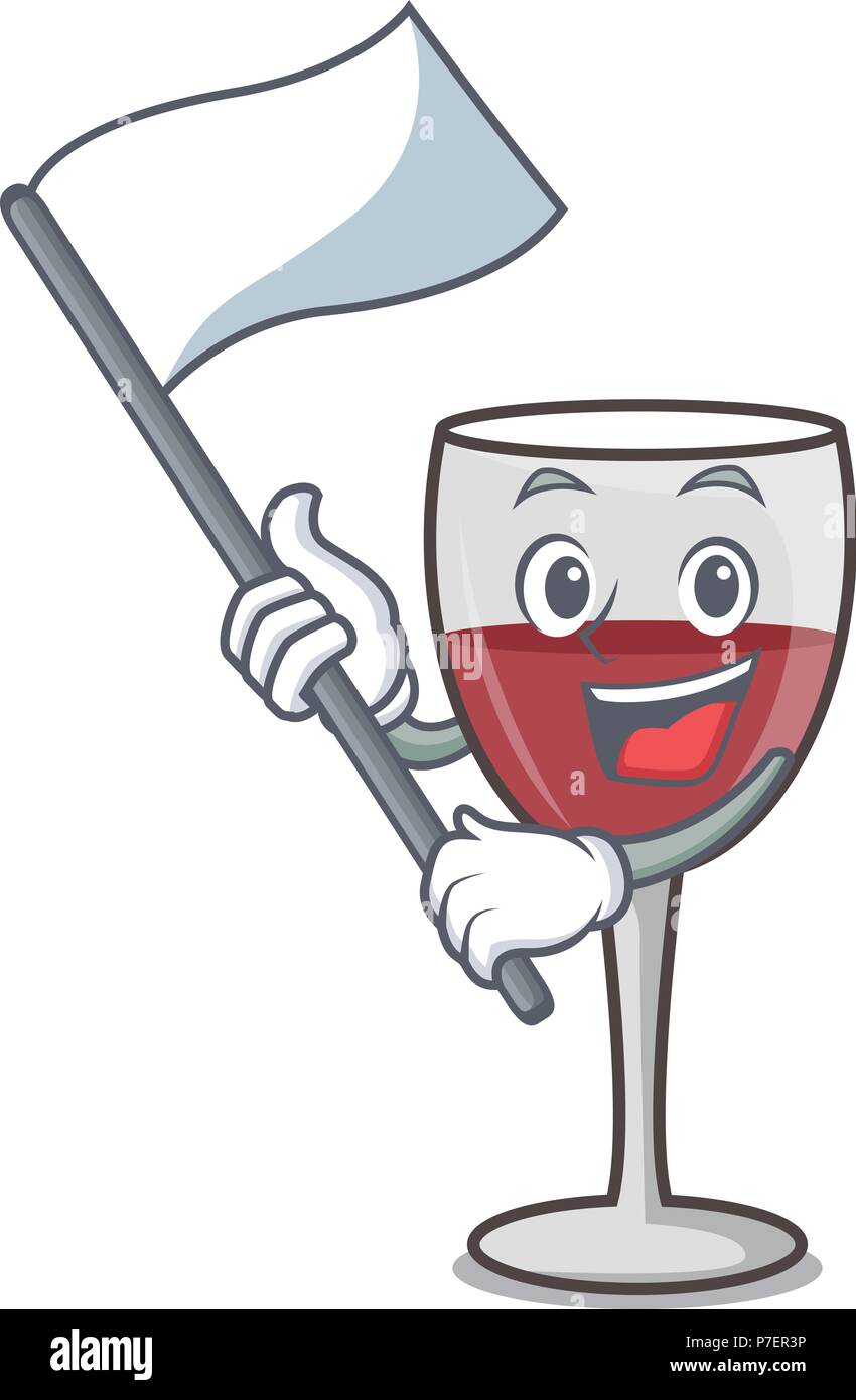 With flag wine mascot cartoon style Stock Vector Image & Art - Alamy
