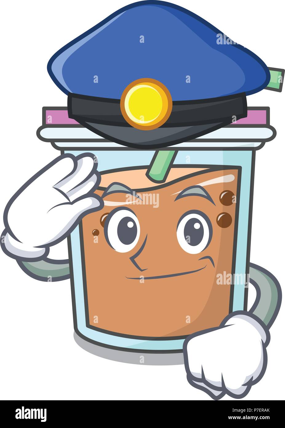 Police bubble tea character cartoon Stock Vector Image & Art - Alamy