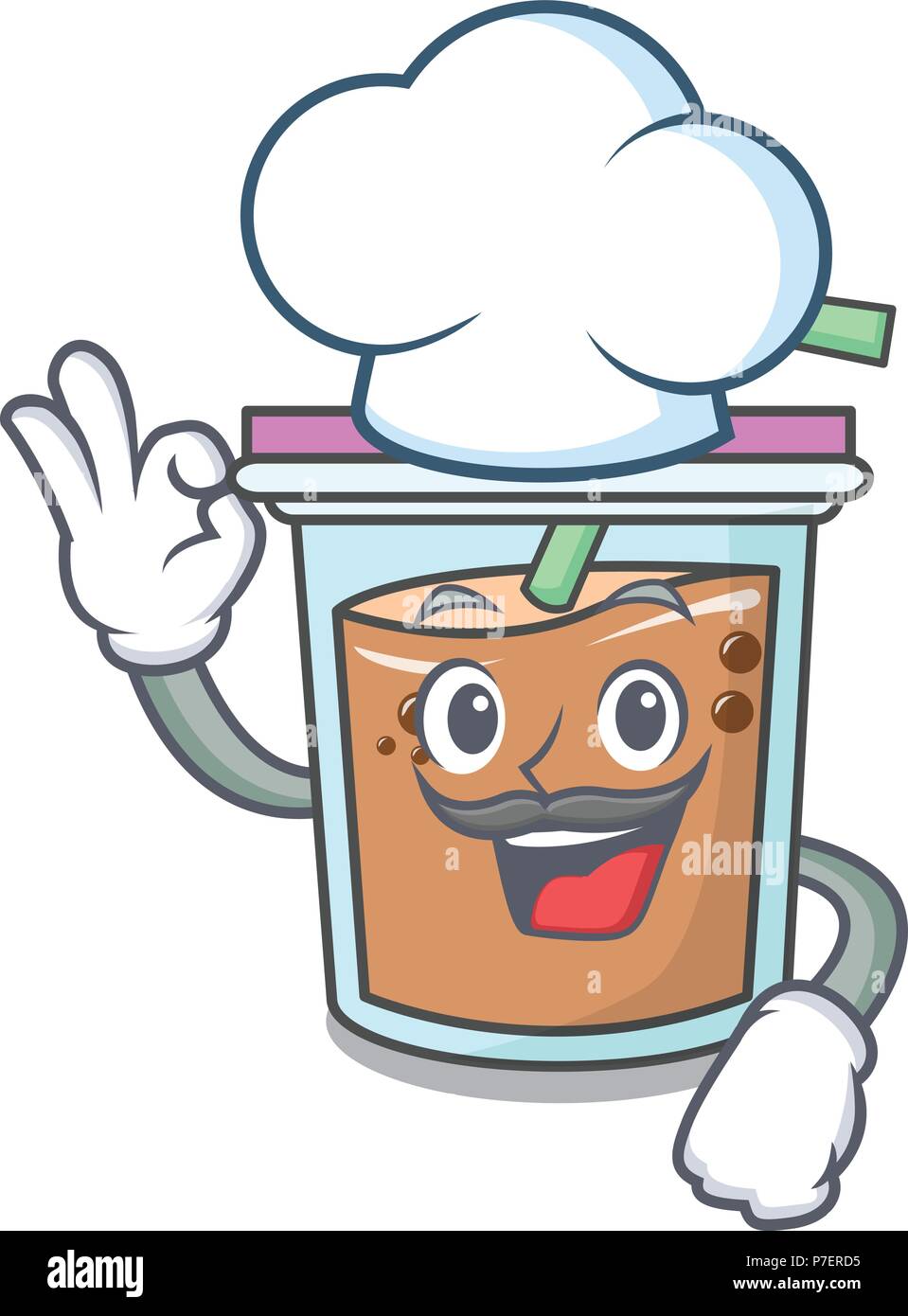 Chef bubble tea character cartoon Stock Vector Image & Art - Alamy