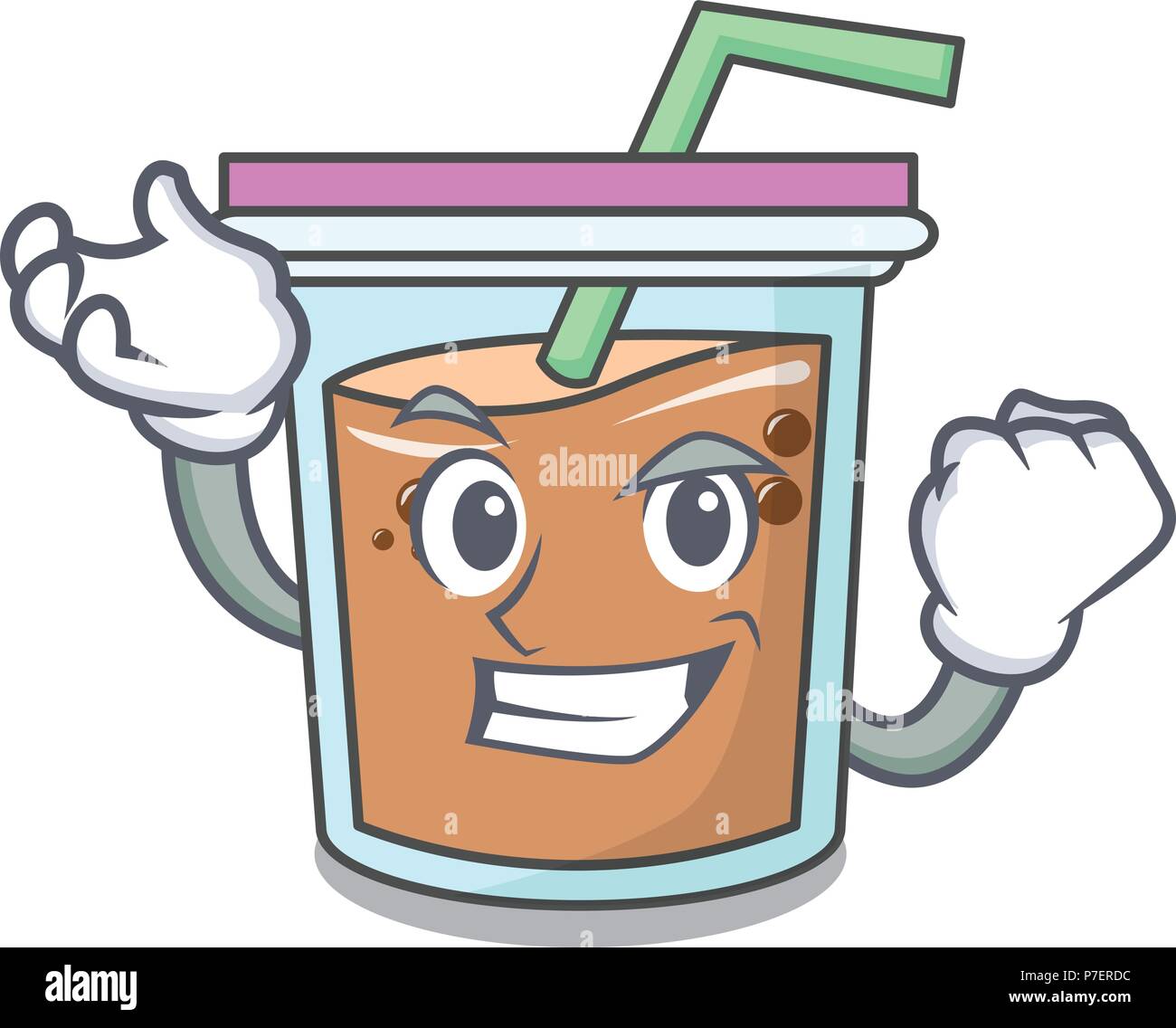 Successful bubble tea character cartoon Stock Vector Image & Art - Alamy