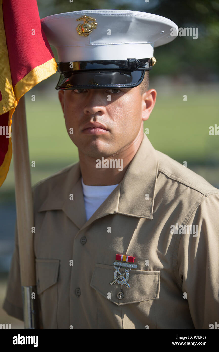 U.S. Marine Corps Pfc. Sean Weg, honor graduate for Platoon 2049, Hotel ...