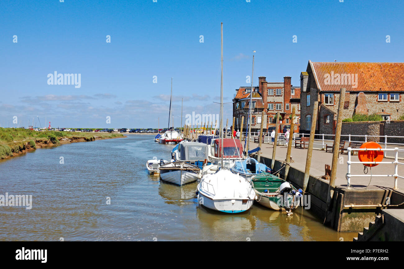 A view of the harbour on the North Norfolk coast at Blakeney, Norfolk ...