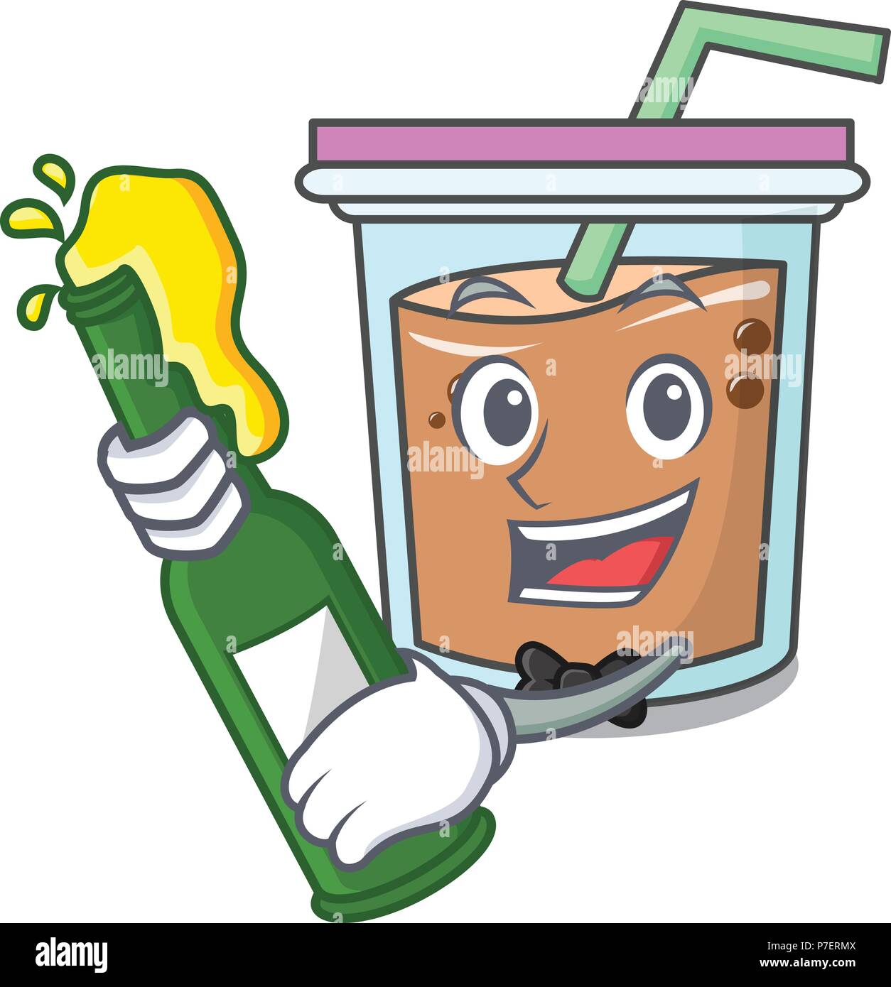 Bubble milk tea kawaii Cut Out Stock Images & Pictures - Alamy