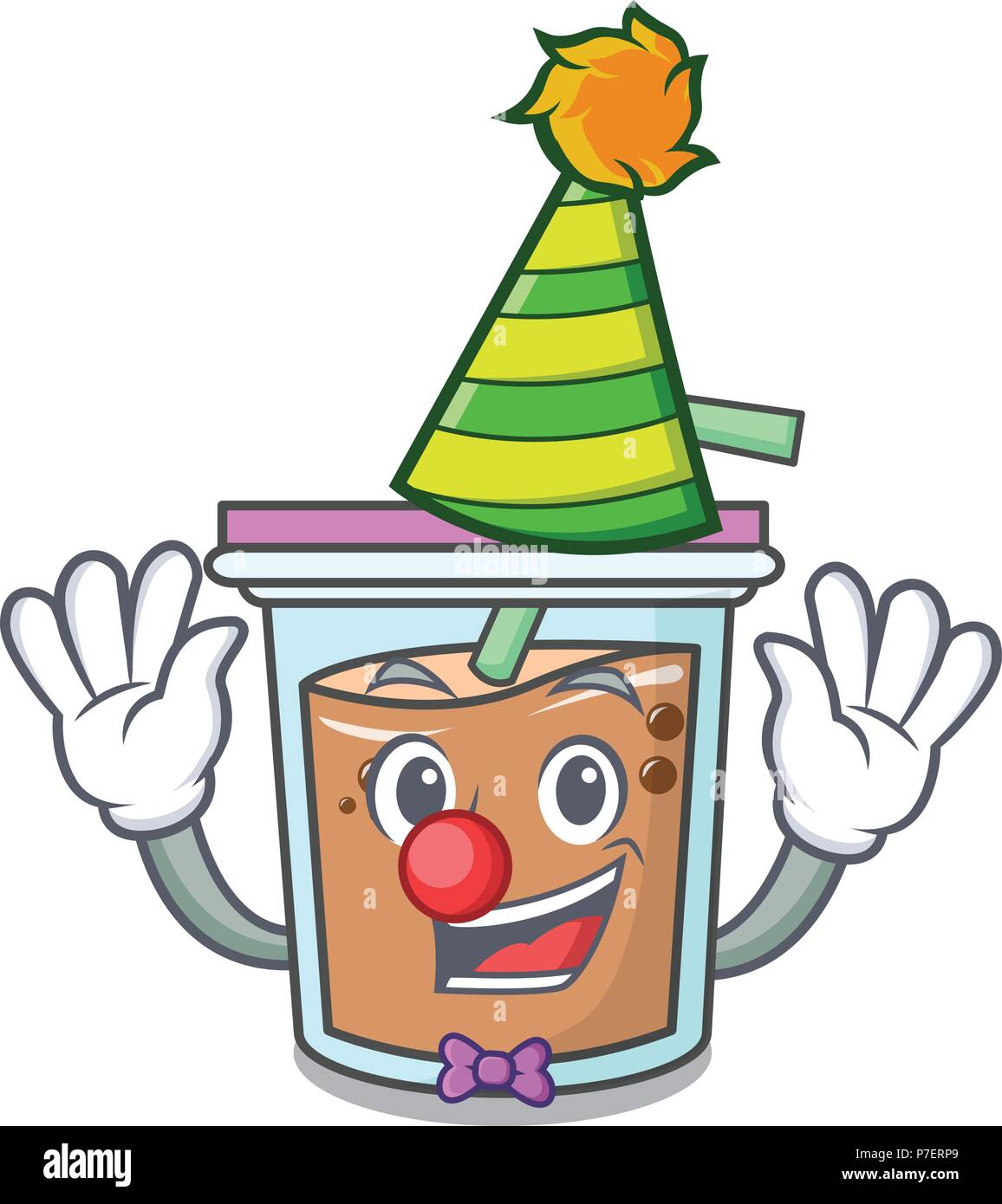 Clown bubble tea mascot cartoon Stock Vector Image & Art - Alamy