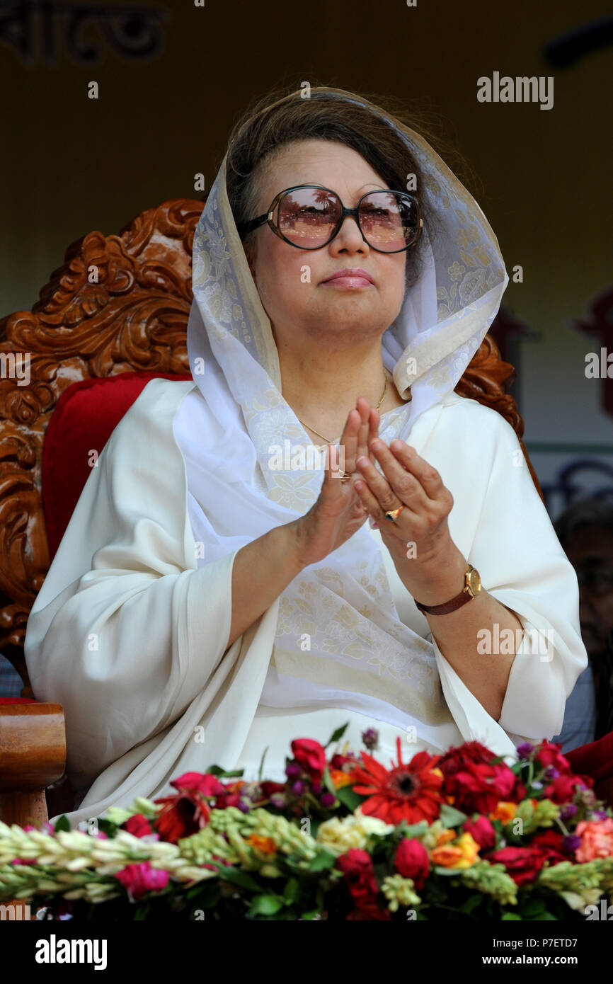 Dhaka, Bangladesh - June 09, 2010: Bangladeshi ex prime minister and ...
