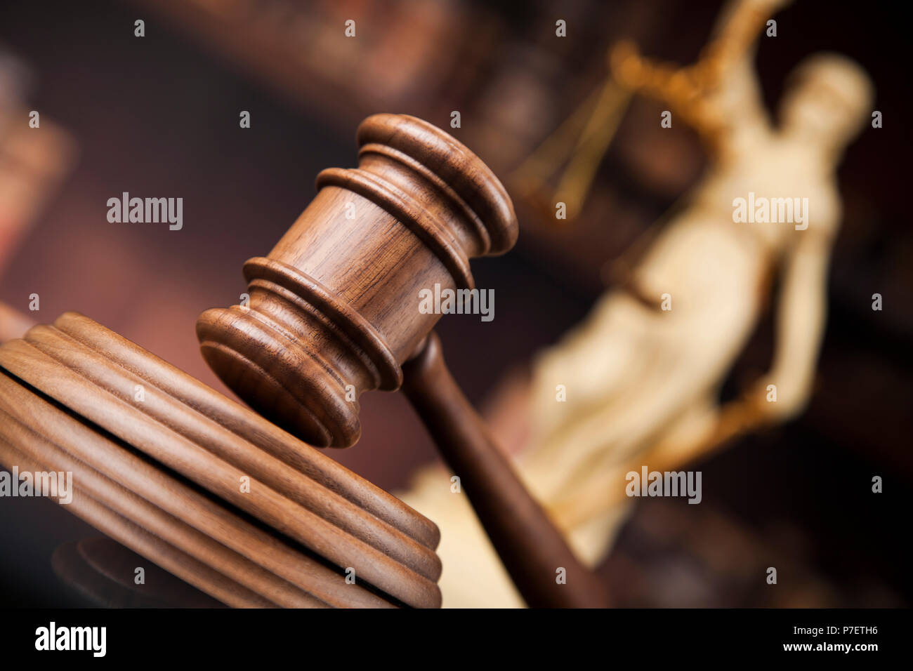 Judge gavel and scales of justice and book background Stock Photo - Alamy