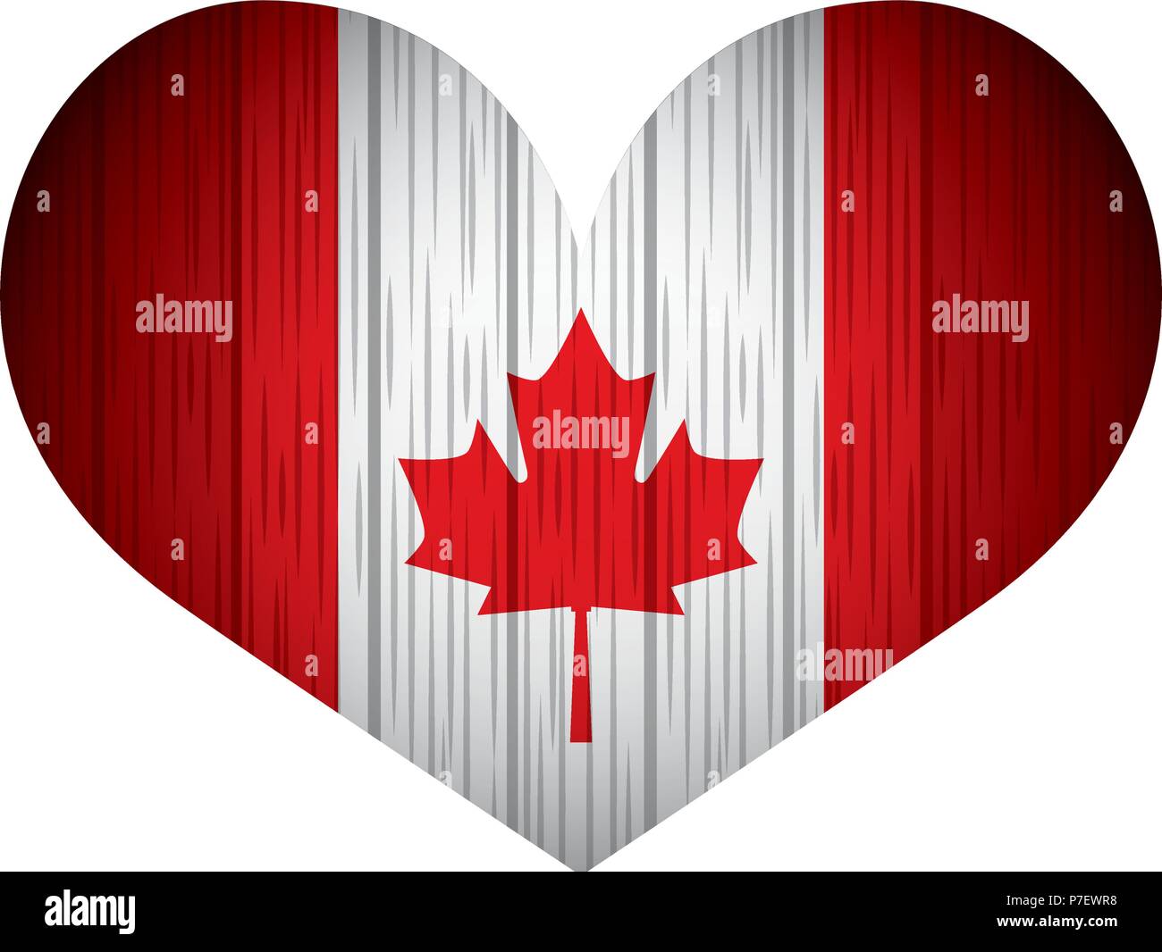 Canadian Flag In Heart Shape Stock Vector Images - Alamy