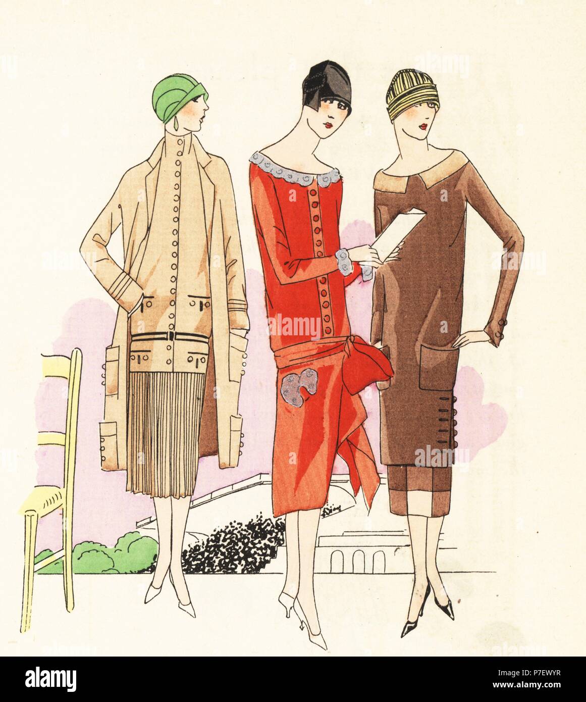 Women at the horse races. They wear wool suits, afternoon dresses and ...