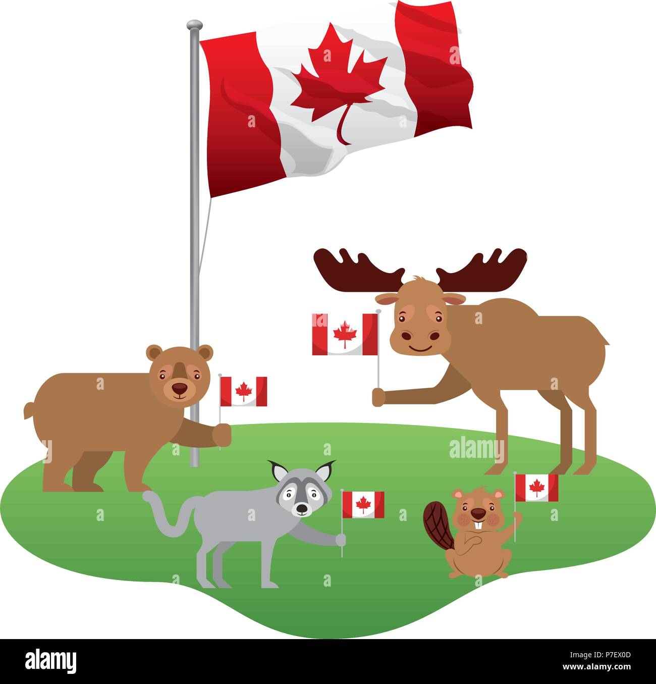 Cartoon Canadian Moose