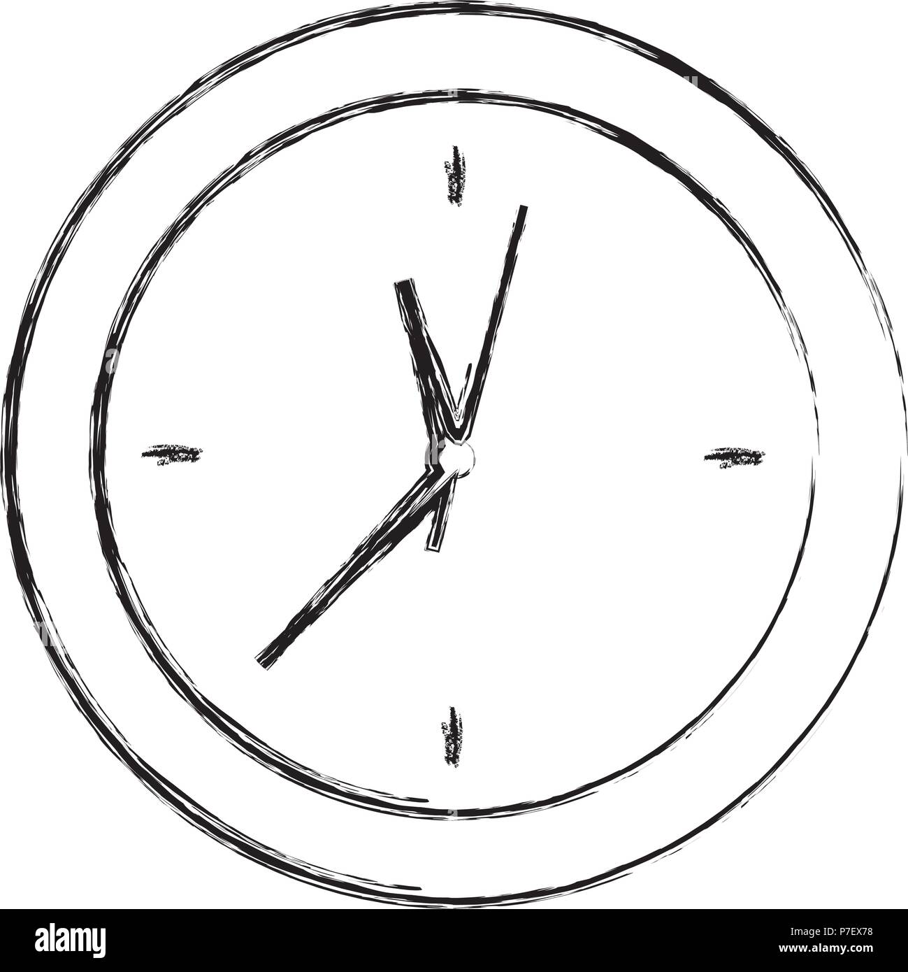 round clock time object design vector illustration Stock Vector Image ...